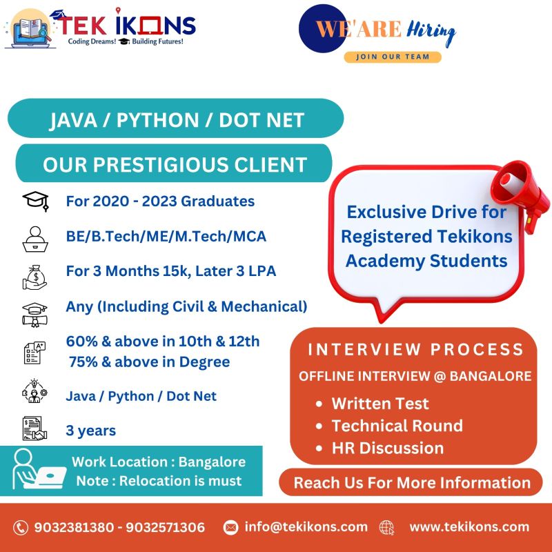 Tek Ikons Academy on LinkedIn: #hyderabadjobs #hyderabadjobseekers # ... Tek Ikons Academy on LinkedIn: #hyderabadjobs #hyderabadjobseekers # ...