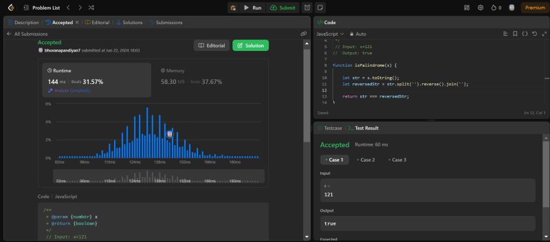 Bhuvana Pandiyan on LinkedIn: #coding #leetcode #javascript #palindrome ... Bhuvana Pandiyan on LinkedIn: #coding #leetcode #javascript #palindrome ...