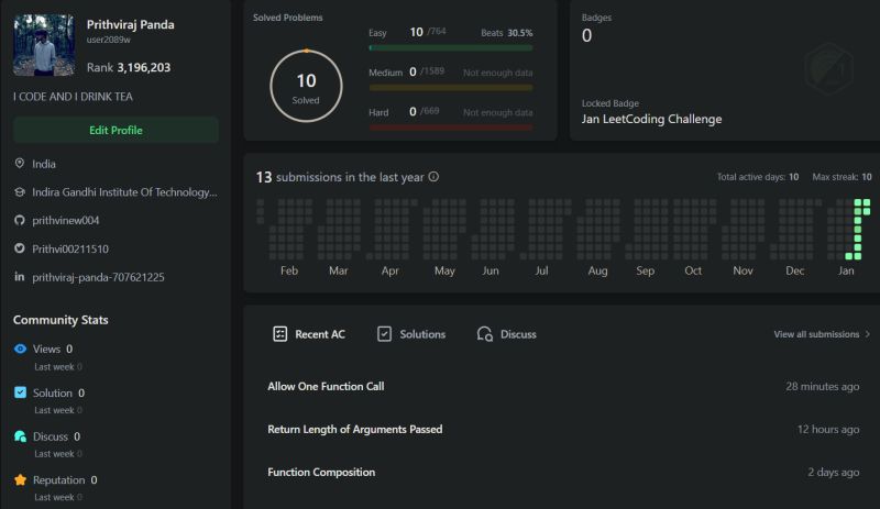Prithviraj Panda on LinkedIn: #leetcode #codingjourney #day10 # ... Prithviraj Panda on LinkedIn: #leetcode #codingjourney #day10 # ...