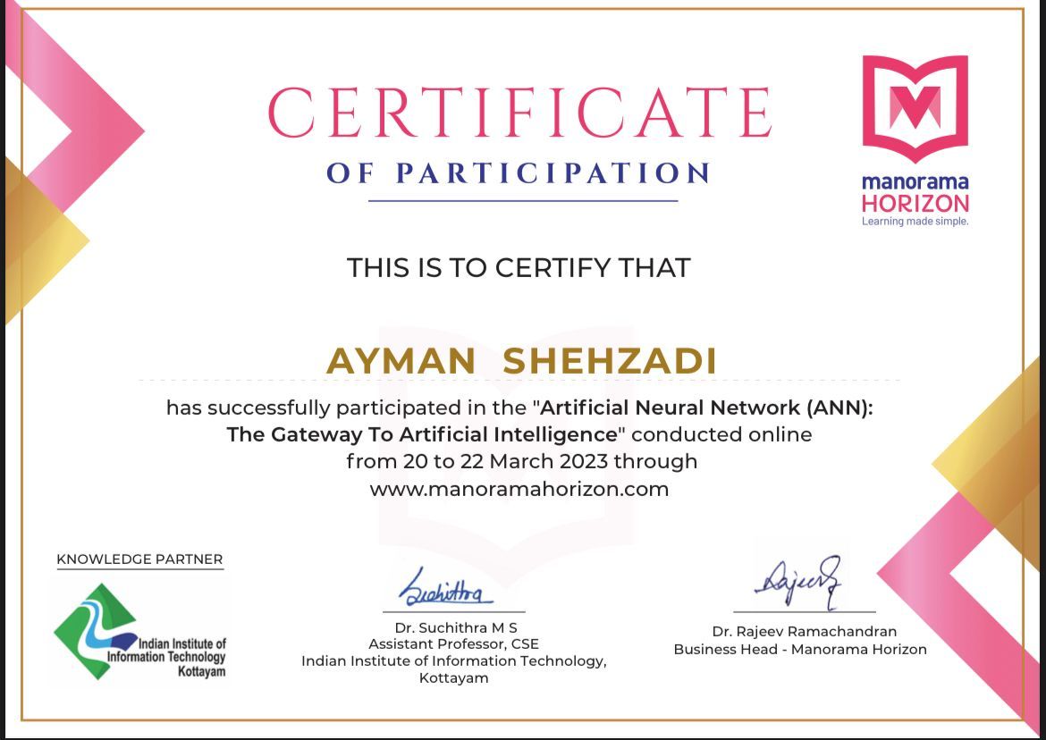 Ayman Shehzadi on LinkedIn: #ai #ann #thankyou #network # ... Ayman Shehzadi on LinkedIn: #ai #ann #thankyou #network # ...