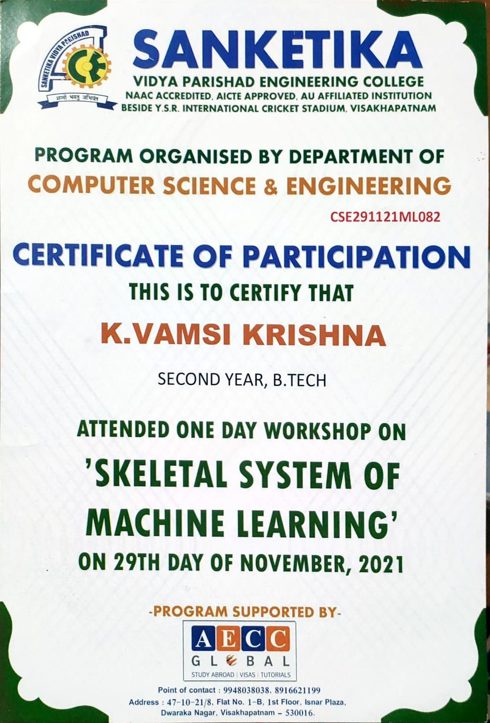 Vamsi Krishna on LinkedIn: I attended a one-day workshop on the ... Vamsi Krishna on LinkedIn: I attended a one-day workshop on the ...