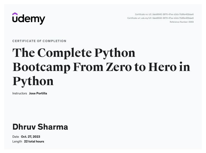 Dhruv Sharma on LinkedIn: Python course! Dhruv Sharma on LinkedIn: Python course!