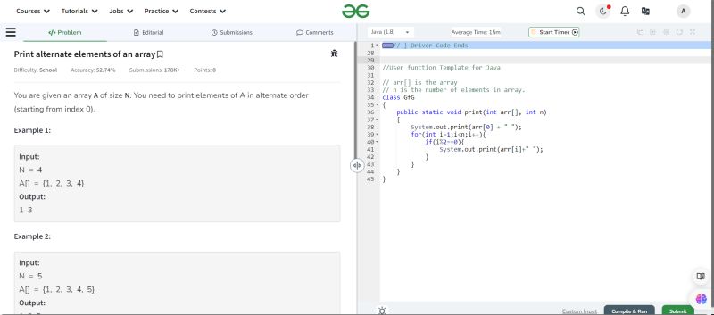 ABHINANDAN JHA on LinkedIn: #codingjourney #geeksforgeeks #arrays # ... ABHINANDAN JHA on LinkedIn: #codingjourney #geeksforgeeks #arrays # ...