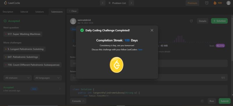 Samrat Dutta on LinkedIn: #leetcode #100daysofcode Samrat Dutta on LinkedIn: #leetcode #100daysofcode