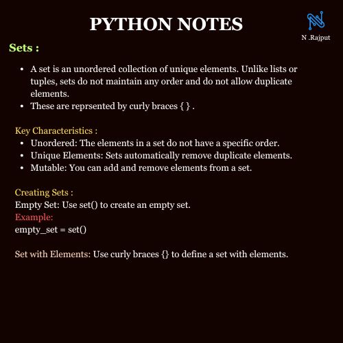Nandini Rajput on LinkedIn: #python #pythonsets #coding #programming # ... Nandini Rajput on LinkedIn: #python #pythonsets #coding #programming # ...