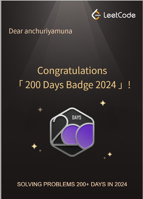 Anchuri Yamuna on LinkedIn: #leetcode #coding #programming #milestone # ... Anchuri Yamuna on LinkedIn: #leetcode #coding #programming #milestone # ...