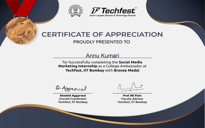 Annu Kumari on LinkedIn: Thanks to IIT Bombay 😇 Annu Kumari on LinkedIn: Thanks to IIT Bombay 😇