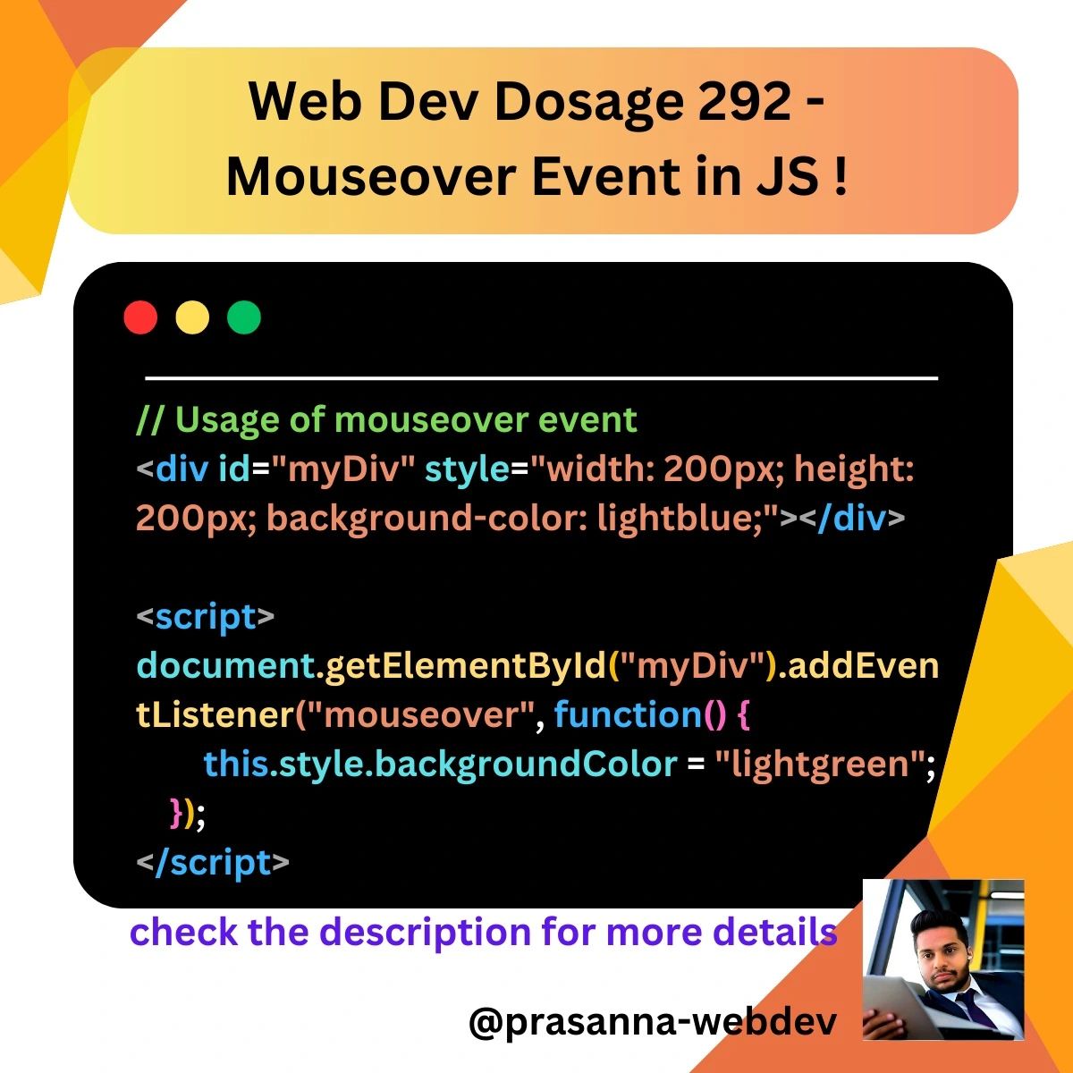 Prasanna D on LinkedIn: #webdevelopment #javascript #coding101 Prasanna D on LinkedIn: #webdevelopment #javascript #coding101