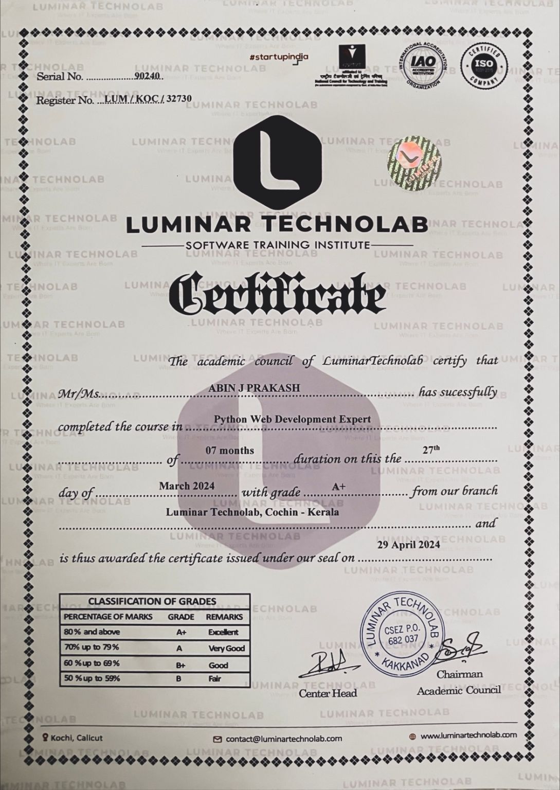 Abin J Prakash on LinkedIn: #fullstackdeveloper #python #django # ... Abin J Prakash on LinkedIn: #fullstackdeveloper #python #django # ...