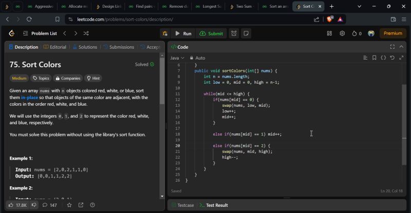 JisHu MahAto on LinkedIn: dutch national flag algorithm... an special ... JisHu MahAto on LinkedIn: dutch national flag algorithm... an special ...