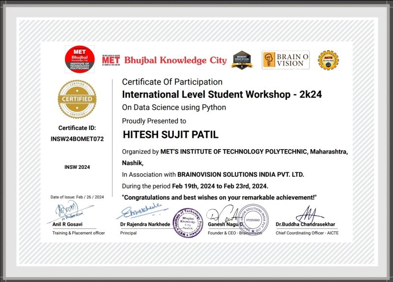 Hitesh Patil on LinkedIn: #datascience #python #workshop # ... Hitesh Patil on LinkedIn: #datascience #python #workshop # ...