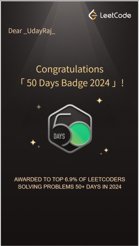 Uday Raj Vadeghar on LinkedIn: #leetcode #50daysofcodingchallenge # ... Uday Raj Vadeghar on LinkedIn: #leetcode #50daysofcodingchallenge # ...