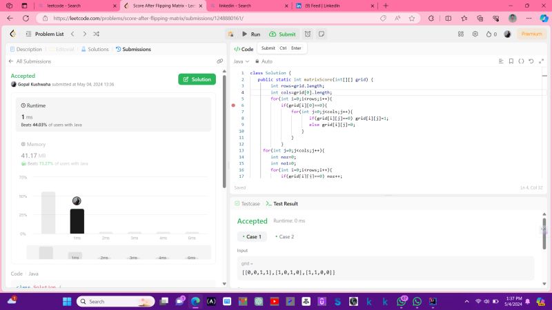 Gopal Kushwaha on LinkedIn: #leetcode_problem_861 #leetcode # ... Gopal Kushwaha on LinkedIn: #leetcode_problem_861 #leetcode # ...