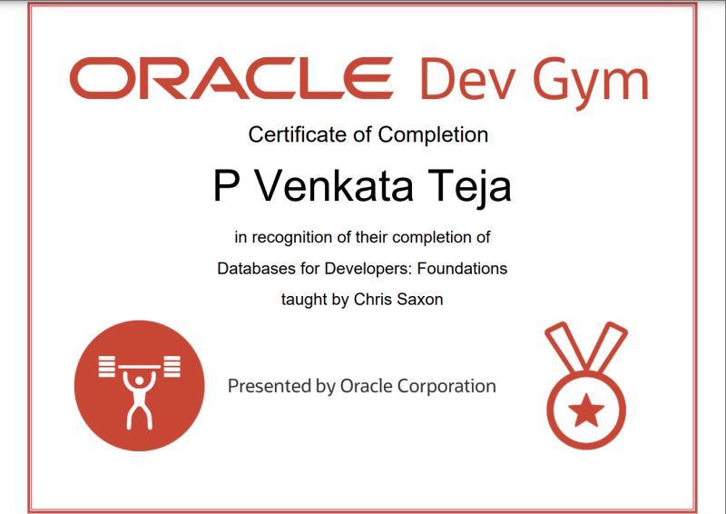 VENKATA TEJA on LinkedIn: #sql #oracle #dev #databases #gym #developer ... VENKATA TEJA on LinkedIn: #sql #oracle #dev #databases #gym #developer ...