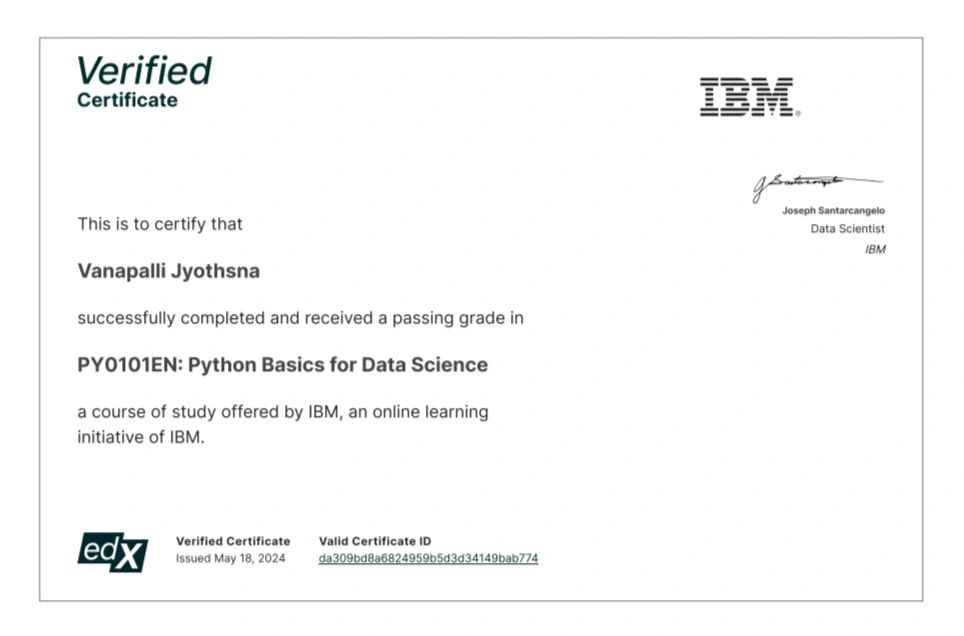JYOTHSNA VANAPALLI on LinkedIn: #pythonprogramming #edx #codingjourney JYOTHSNA VANAPALLI on LinkedIn: #pythonprogramming #edx #codingjourney
