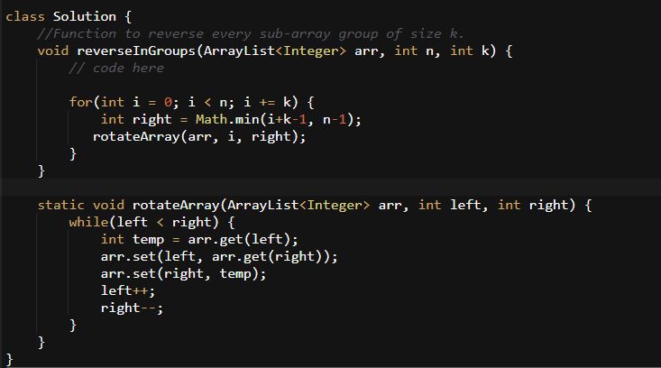 Ajit Sharma on LinkedIn: Reverse array in groups Given an array arr ... Ajit Sharma on LinkedIn: Reverse array in groups Given an array arr ...