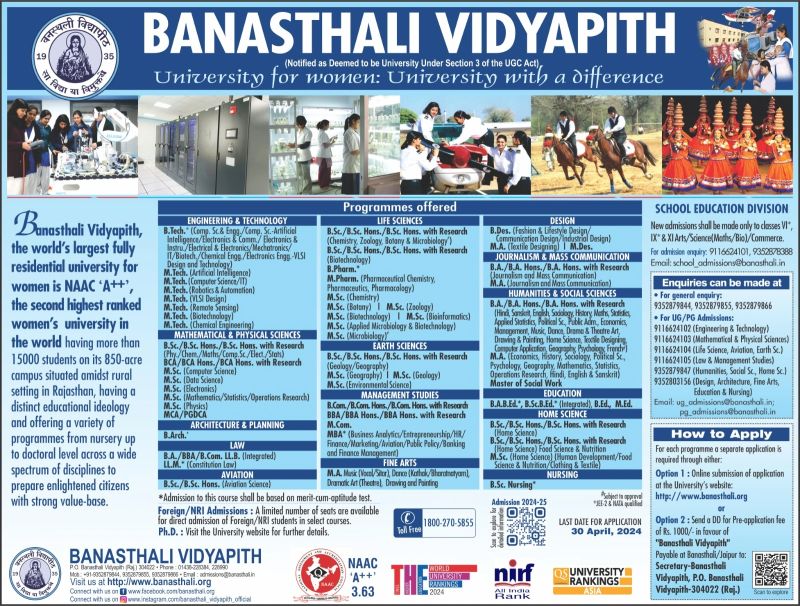Dr. Garima Srivastav on LinkedIn: Join Banasthali Vidyapith ... Dr. Garima Srivastav on LinkedIn: Join Banasthali Vidyapith ...
