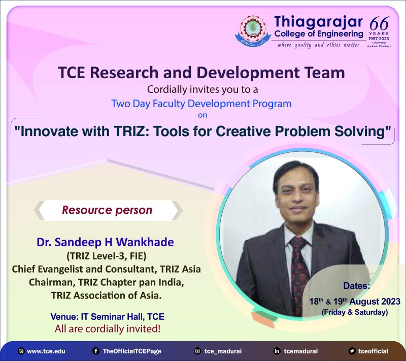 Thiagarajar College of Engineering on LinkedIn: #tce # ... Thiagarajar College of Engineering on LinkedIn: #tce # ...
