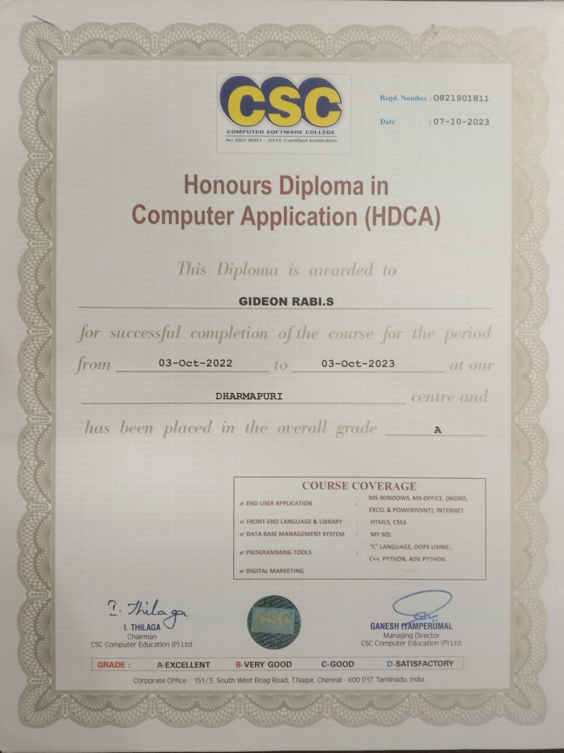 Gideon Rabi on LinkedIn: My HDCA class certificate. Gideon Rabi on LinkedIn: My HDCA class certificate.
