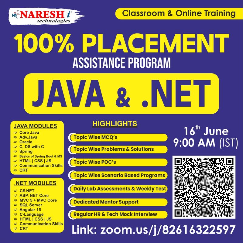 Naresh i Technologies on LinkedIn: #java #corejava #oracle #clanguage # ... Naresh i Technologies on LinkedIn: #java #corejava #oracle #clanguage # ...