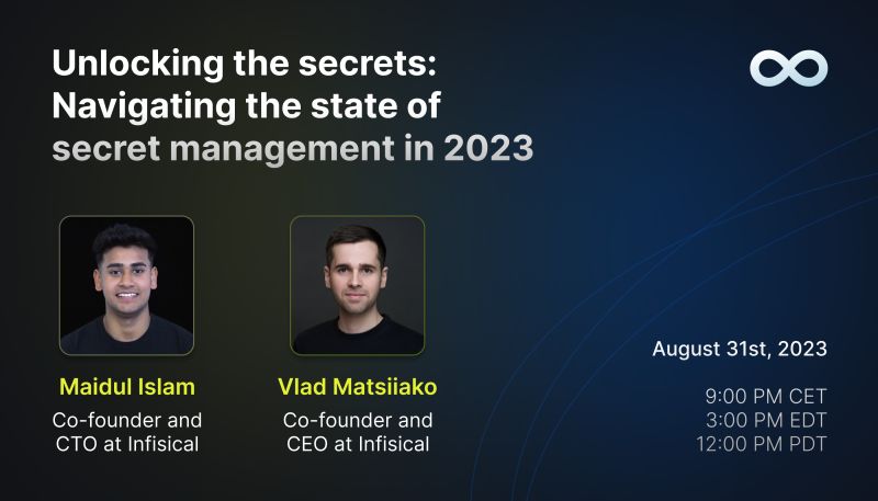 Infisical on LinkedIn: 馃毃 The Infisical webinar is happening in 3 hours ... Infisical on LinkedIn: 馃毃 The Infisical webinar is happening in 3 hours ...
