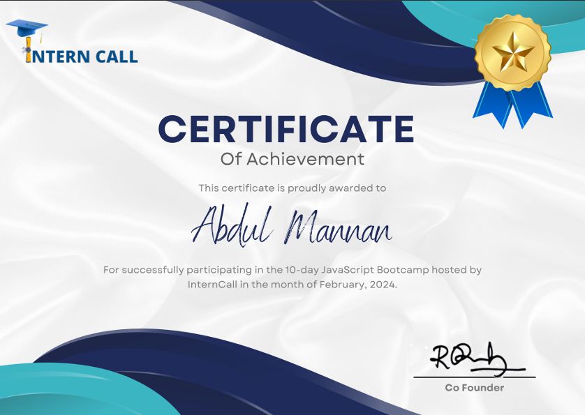 Abdul Mannan on LinkedIn: #javascript #bootcamp #grateful Abdul Mannan on LinkedIn: #javascript #bootcamp #grateful