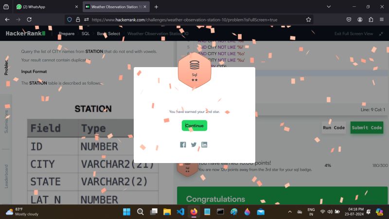 golagana satyavathi on LinkedIn: #sql #achievement #learningjourney ... golagana satyavathi on LinkedIn: #sql #achievement #learningjourney ...