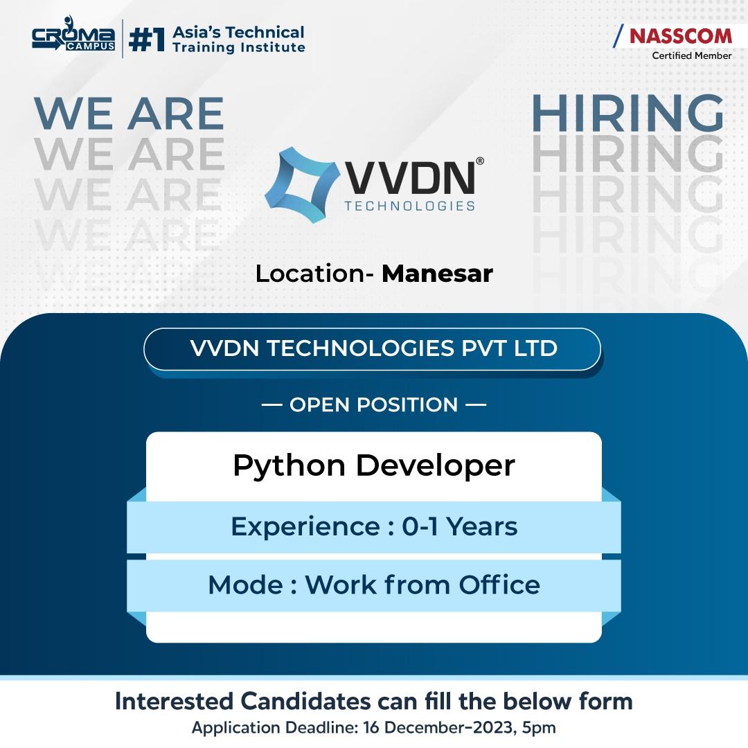 Croma Campus Pvt. Ltd. on LinkedIn: #pythondeveloper #python # ... Croma Campus Pvt. Ltd. on LinkedIn: #pythondeveloper #python # ...