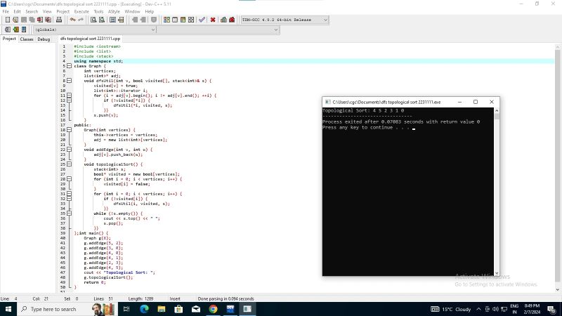 Saurabh Dev on LinkedIn: #algorithm #dfs #topologicalsort #cplusplus # ... Saurabh Dev on LinkedIn: #algorithm #dfs #topologicalsort #cplusplus # ...