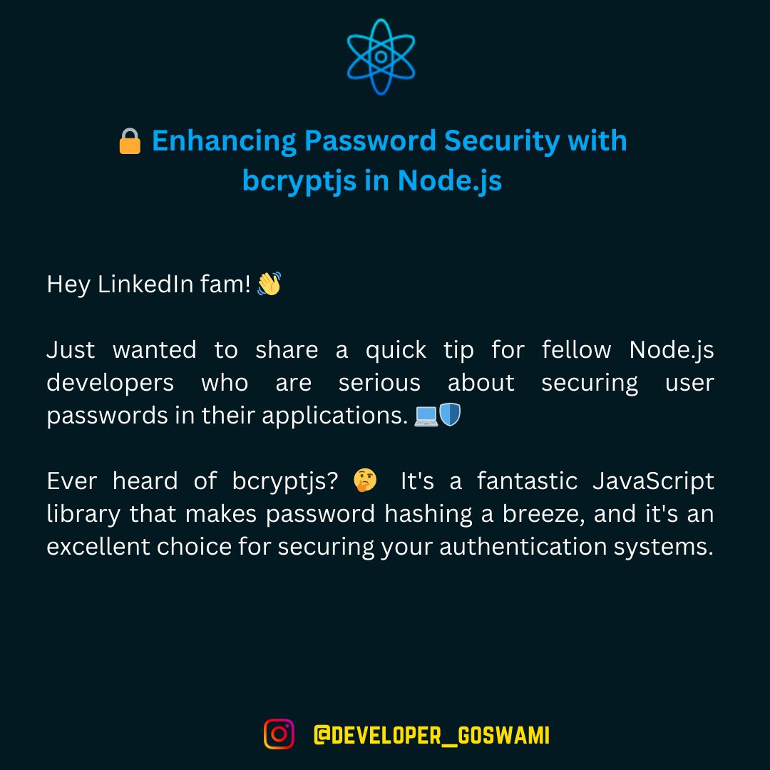 Vaibhav Goswami on LinkedIn: #nodejs #reactjs #nodejs #security # ... Vaibhav Goswami on LinkedIn: #nodejs #reactjs #nodejs #security # ...