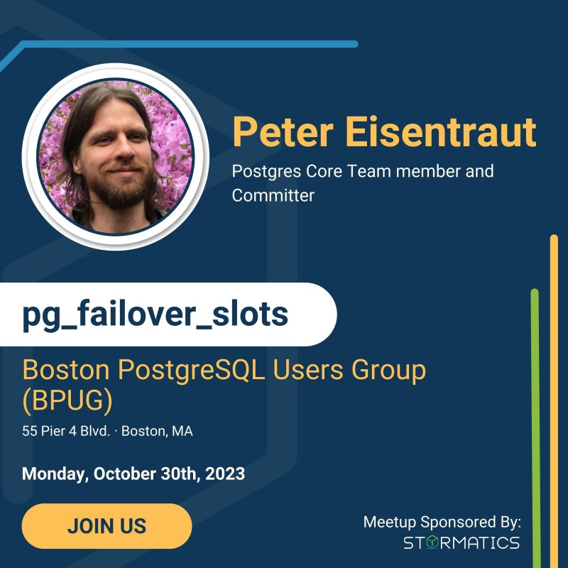 Stormatics on LinkedIn: #postgresql #patroni #postgres #boston # ... Stormatics on LinkedIn: #postgresql #patroni #postgres #boston # ...