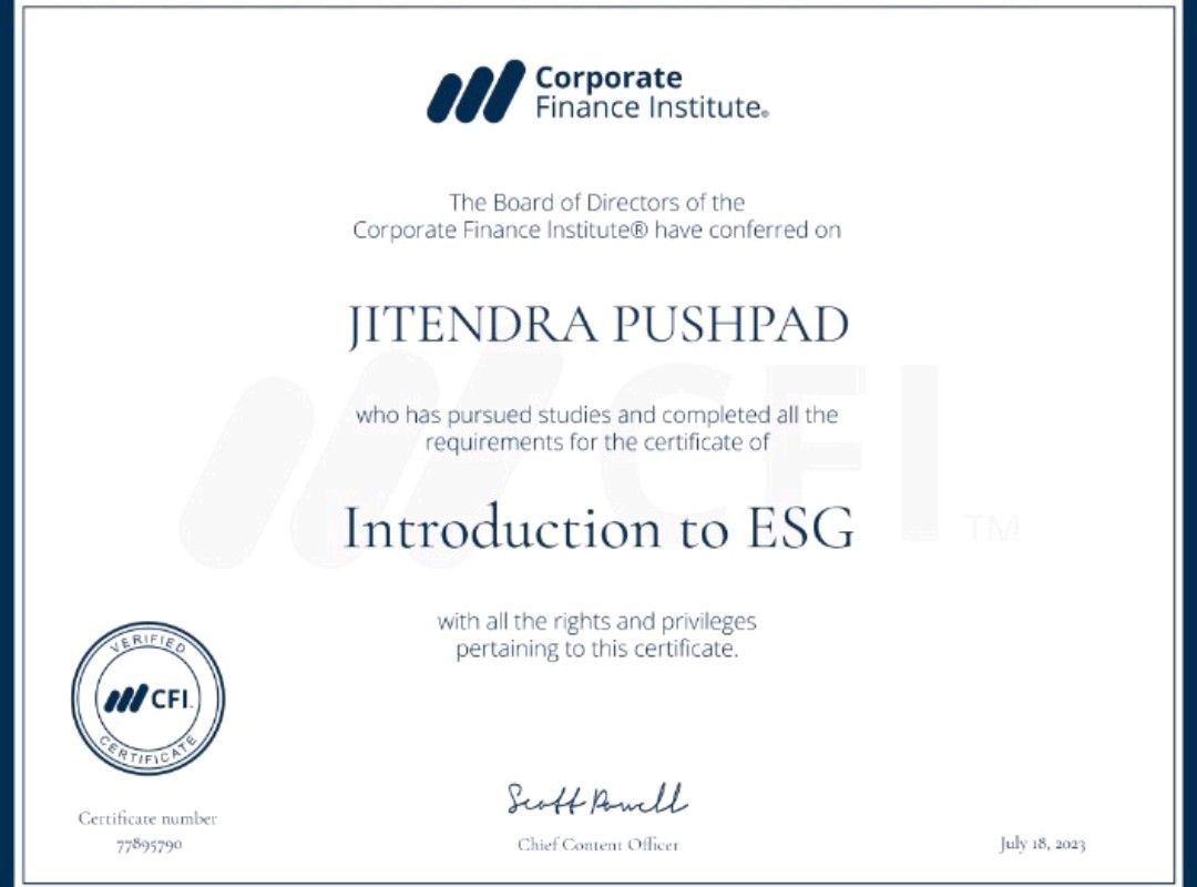 JITENDRA PUSHPAD on LinkedIn: ESG# JITENDRA PUSHPAD on LinkedIn: ESG#