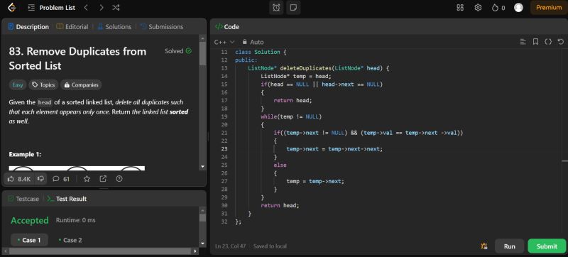 Vibha A. on LinkedIn: #45daysofcodechallenge #linkedlists #leetcode # ... Vibha A. on LinkedIn: #45daysofcodechallenge #linkedlists #leetcode # ...