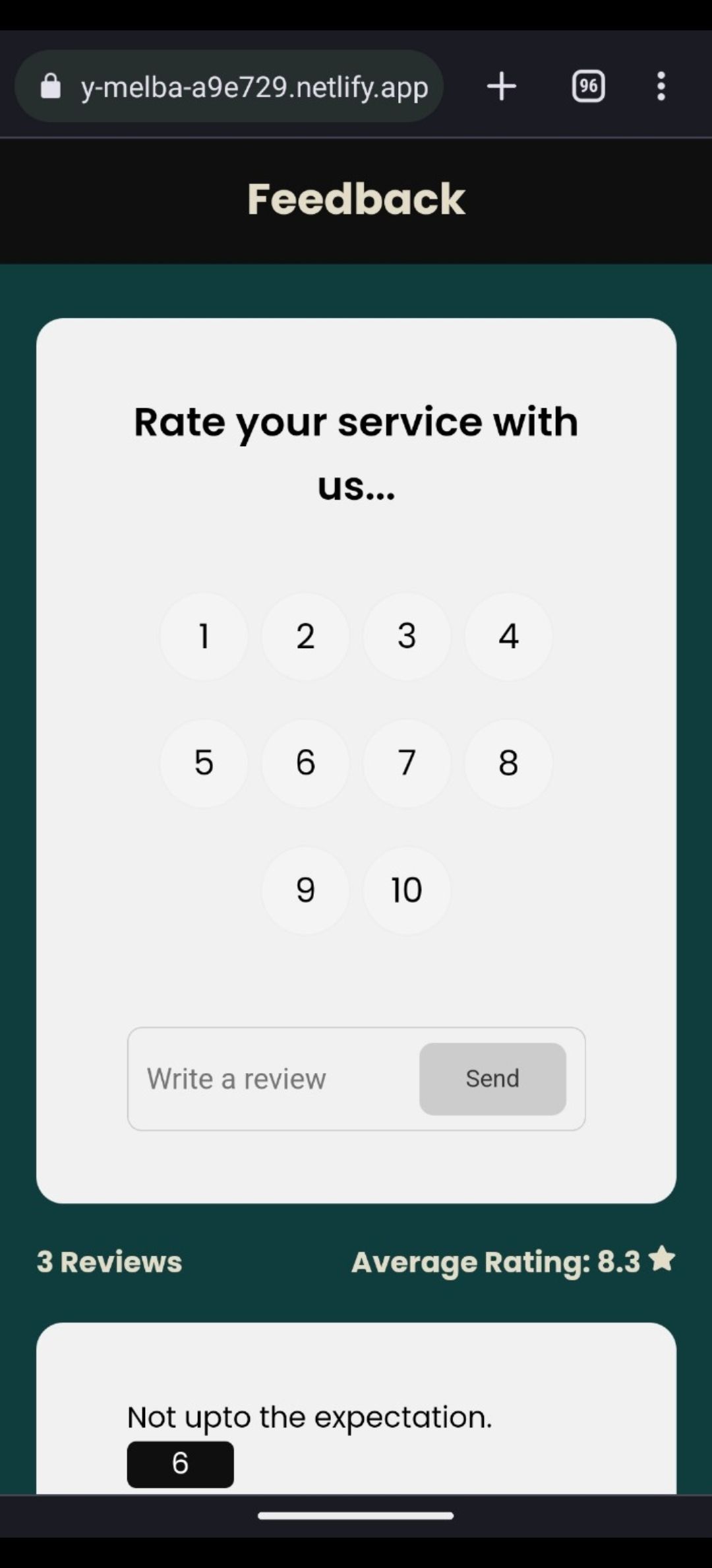Nihal N on LinkedIn: #react #javascript #webdevelopment #feedbackapp # ... Nihal N on LinkedIn: #react #javascript #webdevelopment #feedbackapp # ...