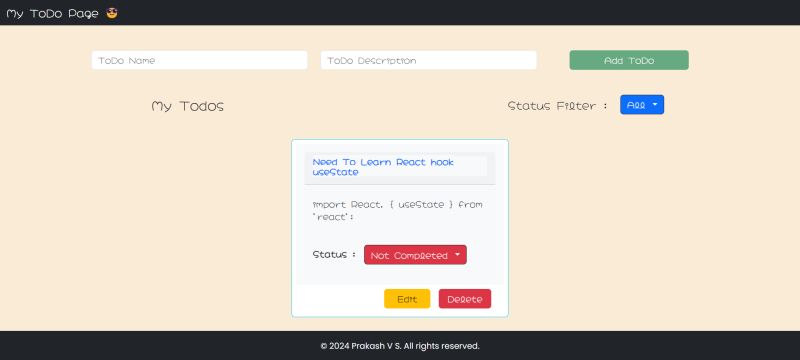 Prakash V S on LinkedIn: #react #frontend #todoapp #webdevelopment Prakash V S on LinkedIn: #react #frontend #todoapp #webdevelopment