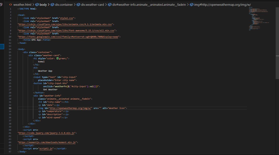 Komal Charan on LinkedIn: #webdevelopment #weatherapp #api #javascript ... Komal Charan on LinkedIn: #webdevelopment #weatherapp #api #javascript ...