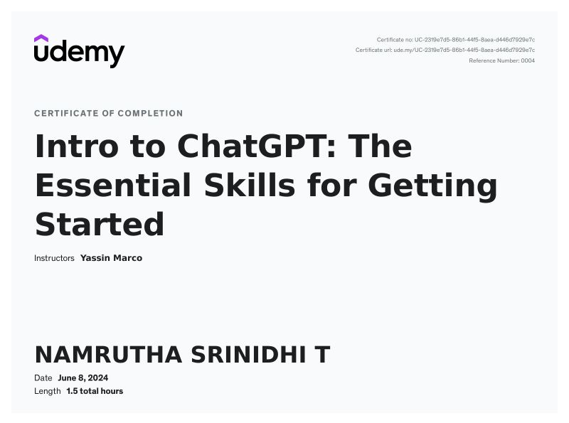 NAMRUTHA SRINIDHI T on LinkedIn: #professionaldevelopment #chatgpt # ... NAMRUTHA SRINIDHI T on LinkedIn: #professionaldevelopment #chatgpt # ...