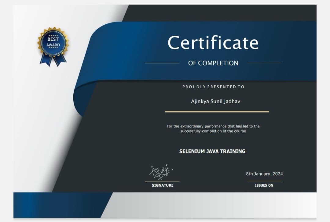 Ajinkya Jadhav on LinkedIn: #selenium #java #automation #testing # ... Ajinkya Jadhav on LinkedIn: #selenium #java #automation #testing # ...
