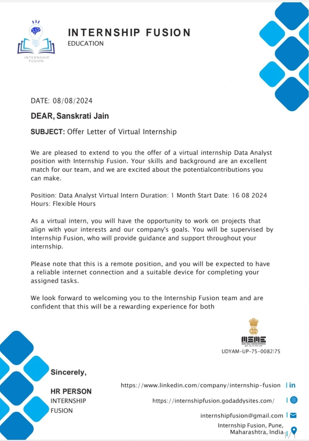 Sanskrati Jain on LinkedIn: #dataanalytics #internship #newlearnings Sanskrati Jain on LinkedIn: #dataanalytics #internship #newlearnings