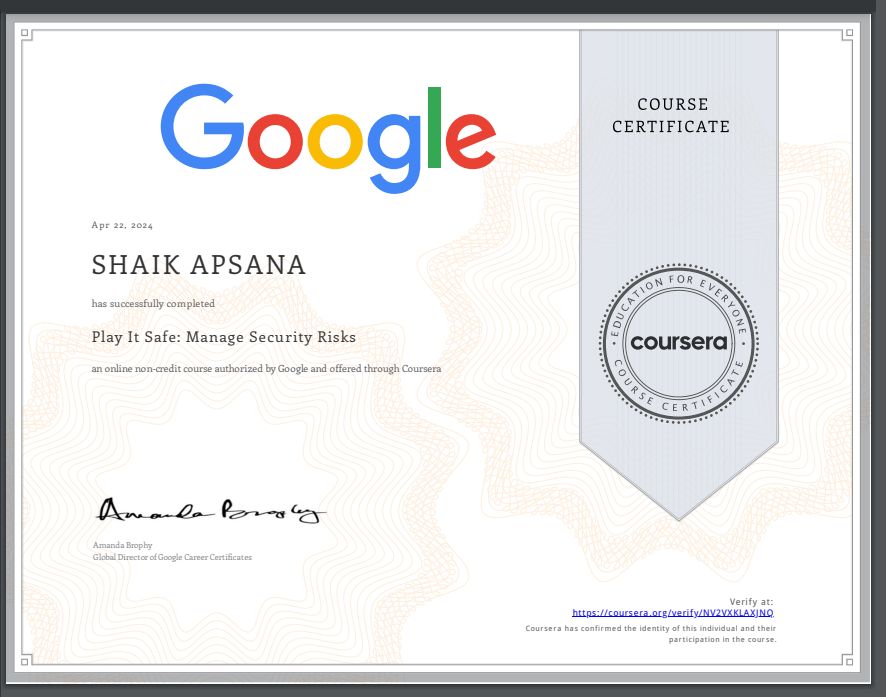 Shaik Apsana on LinkedIn: #coursera Shaik Apsana on LinkedIn: #coursera