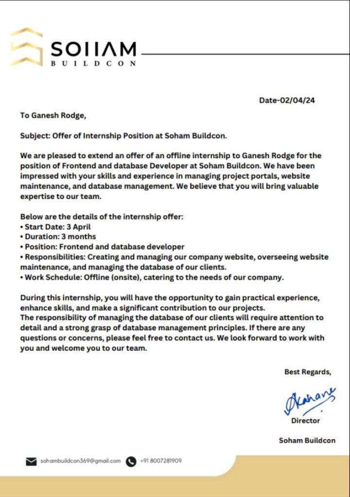 Ganesh Rodge on LinkedIn: #internship #freelance Ganesh Rodge on LinkedIn: #internship #freelance