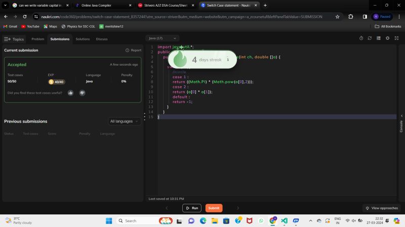 Sange Soumya on LinkedIn: DAY 39/100 : DSA : Solved one practice ... Sange Soumya on LinkedIn: DAY 39/100 : DSA : Solved one practice ...