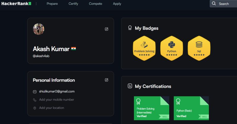 Akash Kumar on LinkedIn: #dsa #python #mysql #hackerrank Akash Kumar on LinkedIn: #dsa #python #mysql #hackerrank