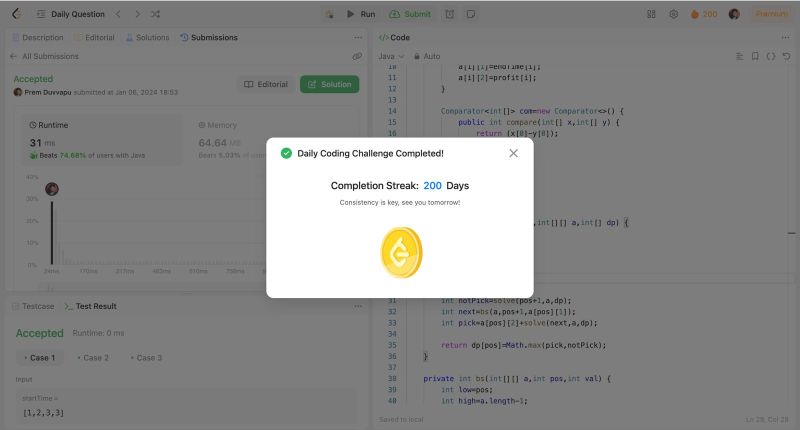 Prem Duvvapu on LinkedIn: #leetcode #dsa #java #consistency # ... Prem Duvvapu on LinkedIn: #leetcode #dsa #java #consistency # ...