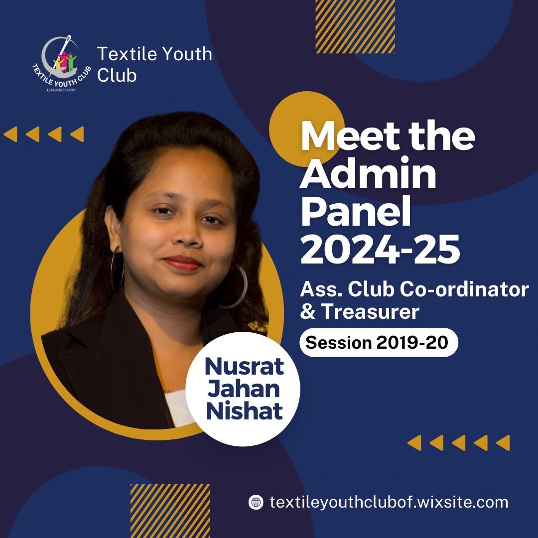 Nusrat Jahan Nishat on LinkedIn: Thanks Textile Youth Club, Govt ... Nusrat Jahan Nishat on LinkedIn: Thanks Textile Youth Club, Govt ...