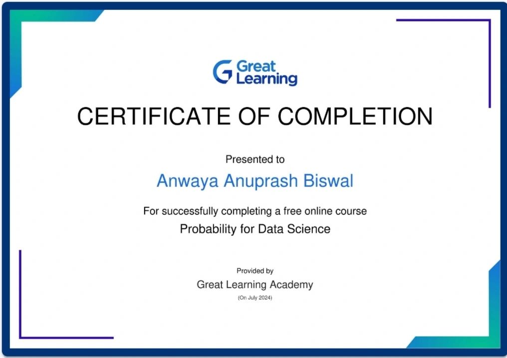 Anwaya Anuprash Biswal on LinkedIn: #probability #datascience #gla # ... Anwaya Anuprash Biswal on LinkedIn: #probability #datascience #gla # ...
