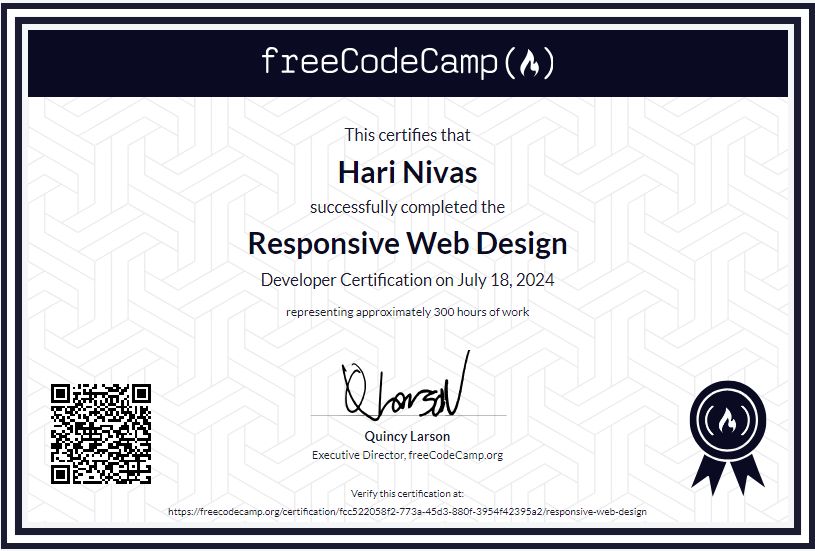 Hari Nivas on LinkedIn: #freecodecamp #freecodecamp #css #html #coder # ... Hari Nivas on LinkedIn: #freecodecamp #freecodecamp #css #html #coder # ...