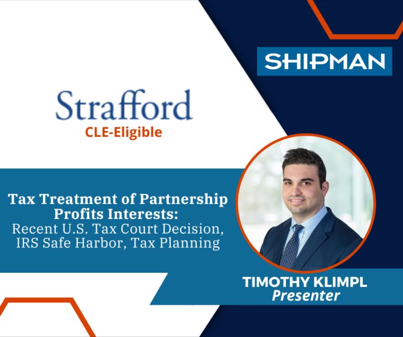 Shipman & Goodwin LLP on LinkedIn: #shipman #strafford #cle #taxlaw Shipman & Goodwin LLP on LinkedIn: #shipman #strafford #cle #taxlaw