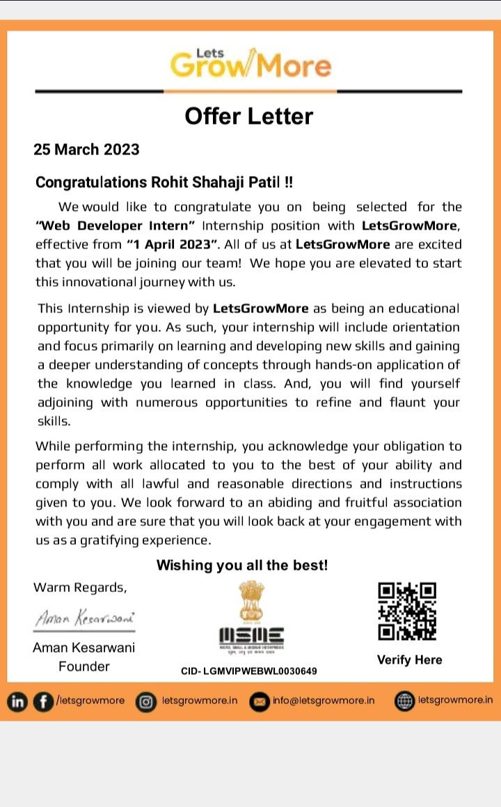 Rohit Patil on LinkedIn: #amankesarwani #letsgrowmore Rohit Patil on LinkedIn: #amankesarwani #letsgrowmore