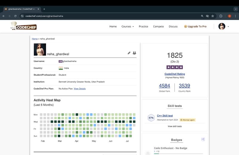 Neha . on LinkedIn: #codechef #competitiveprogramming #codingjourney # ... Neha . on LinkedIn: #codechef #competitiveprogramming #codingjourney # ...